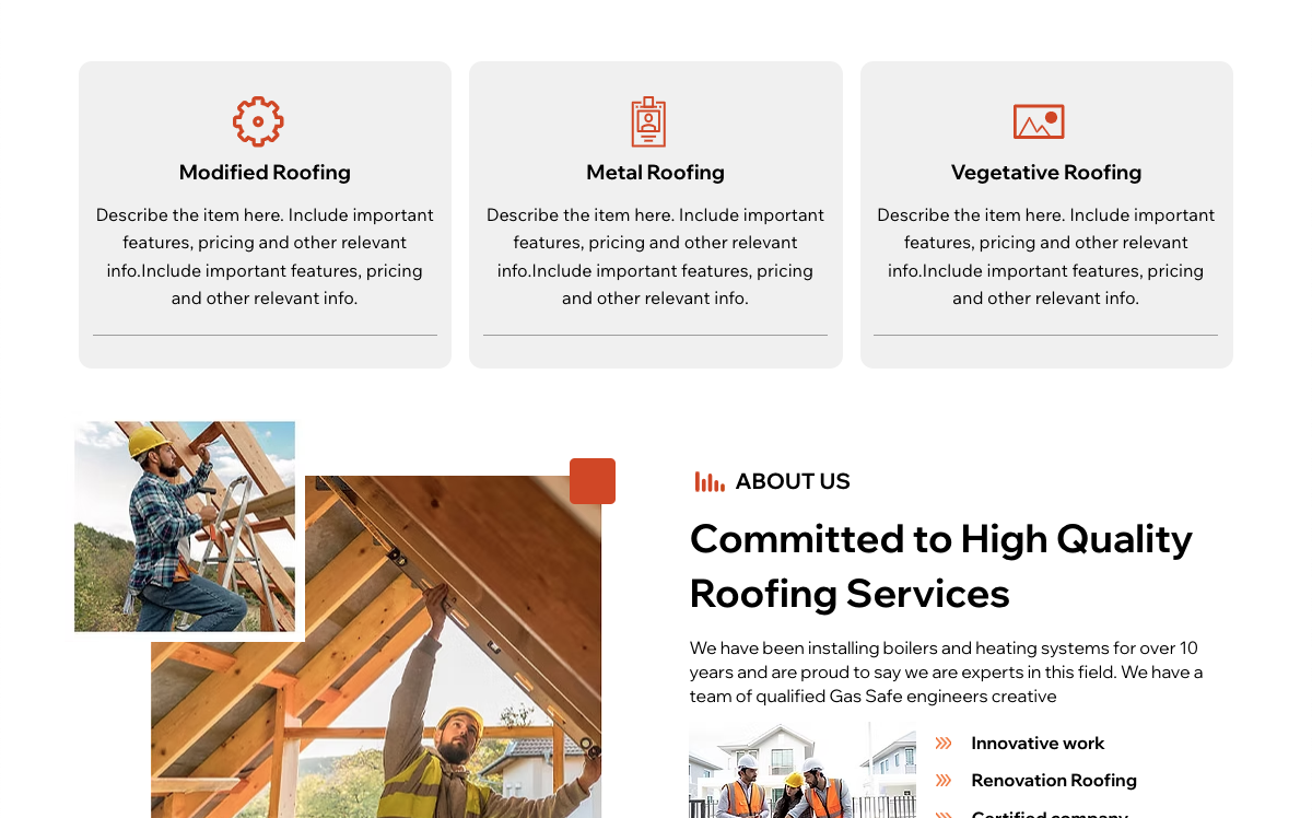 Roofing Business | Wix Marketplace | Wix.com
